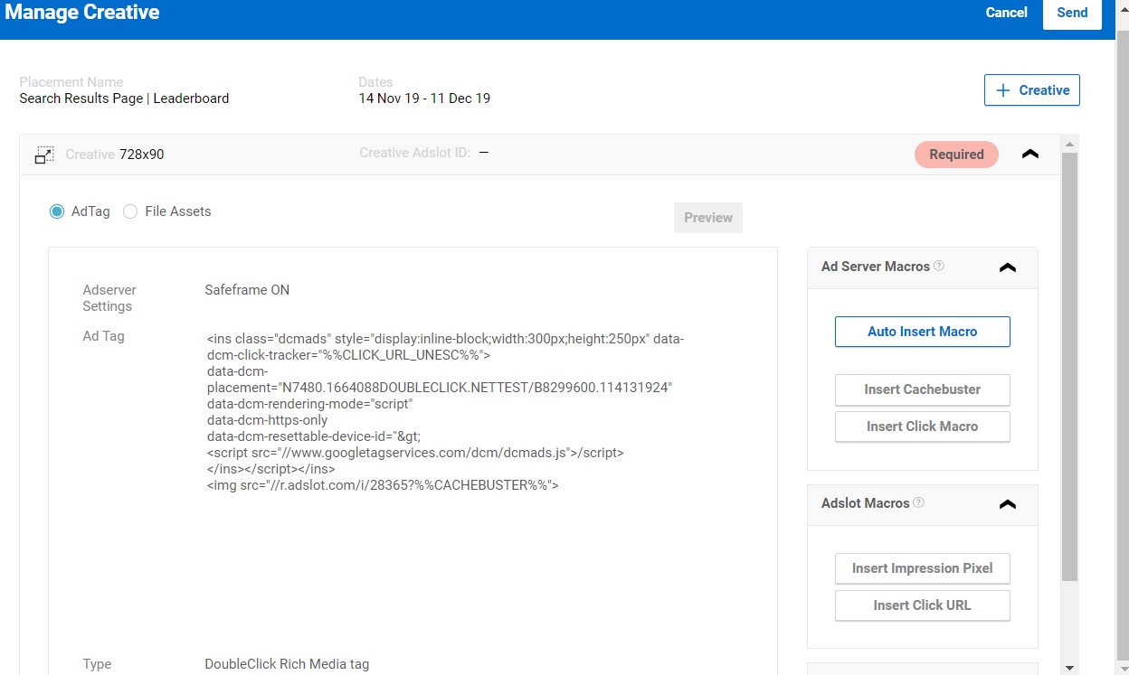 How share custom creative ads or tags with buyers – Publisher. By Adslot